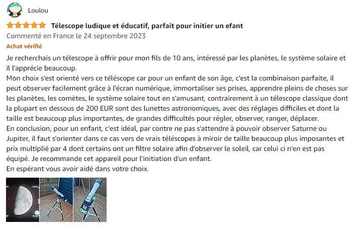 Télescope VTech Genius XL : Test et avis - Planete telescope